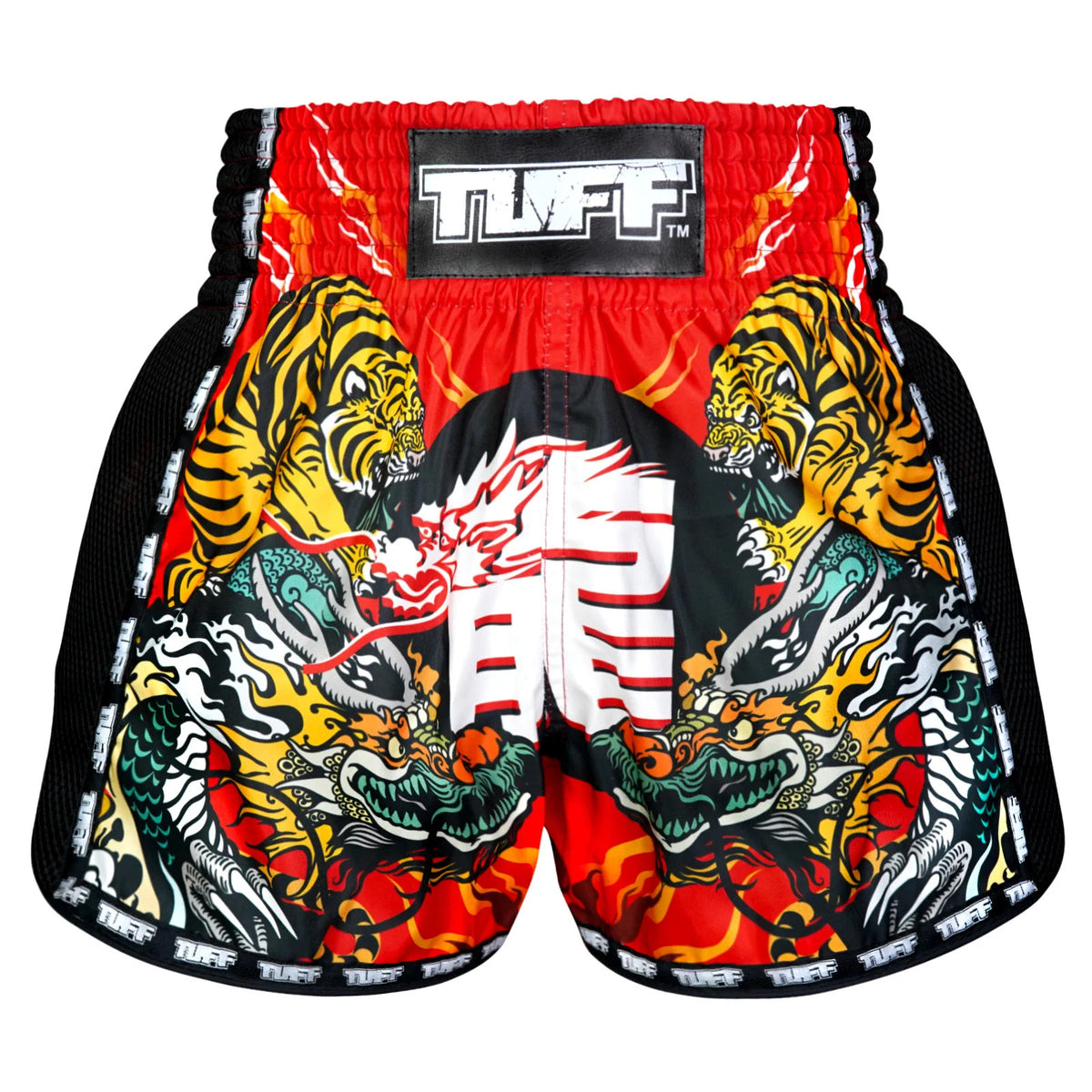 TUFF New Retro Style Shorts - Chinese Dragon and Tiger – Fight Co