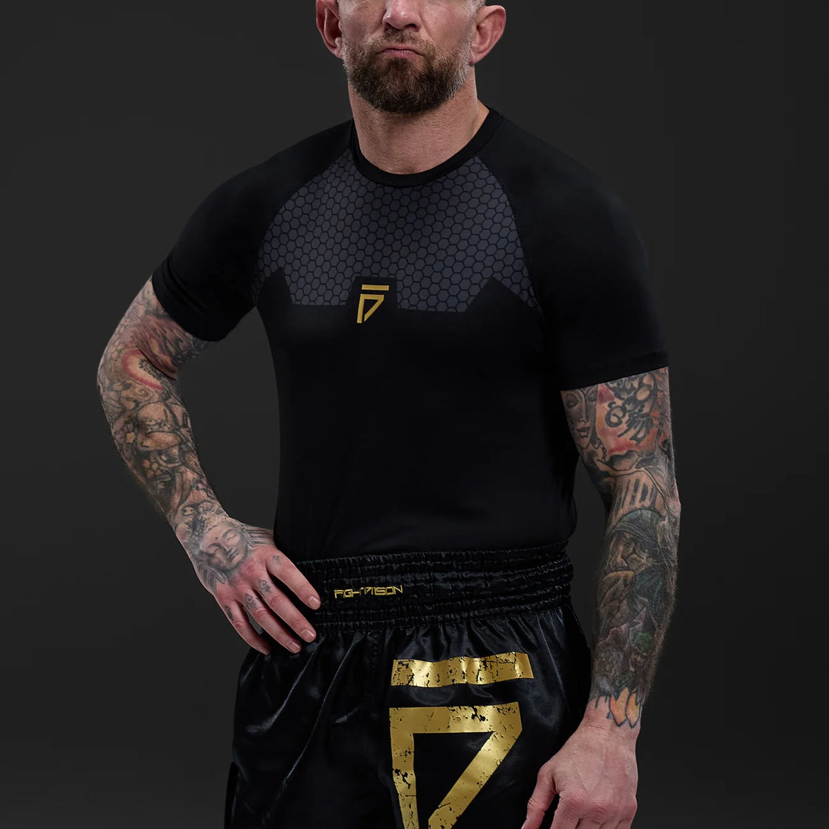 Gym King Fight Division Combat Short Sleeve Rash Guard – Fight Co