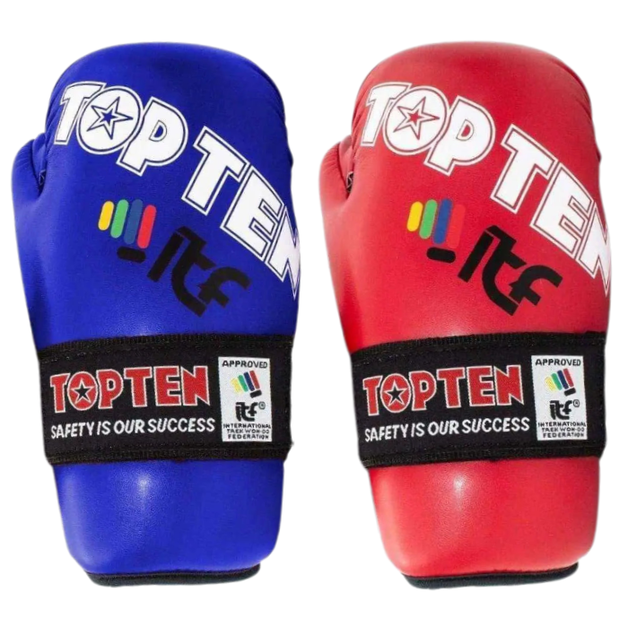Top Ten Open Hand ITF Glove Blue - Order pointfighter gloves at Fight Co