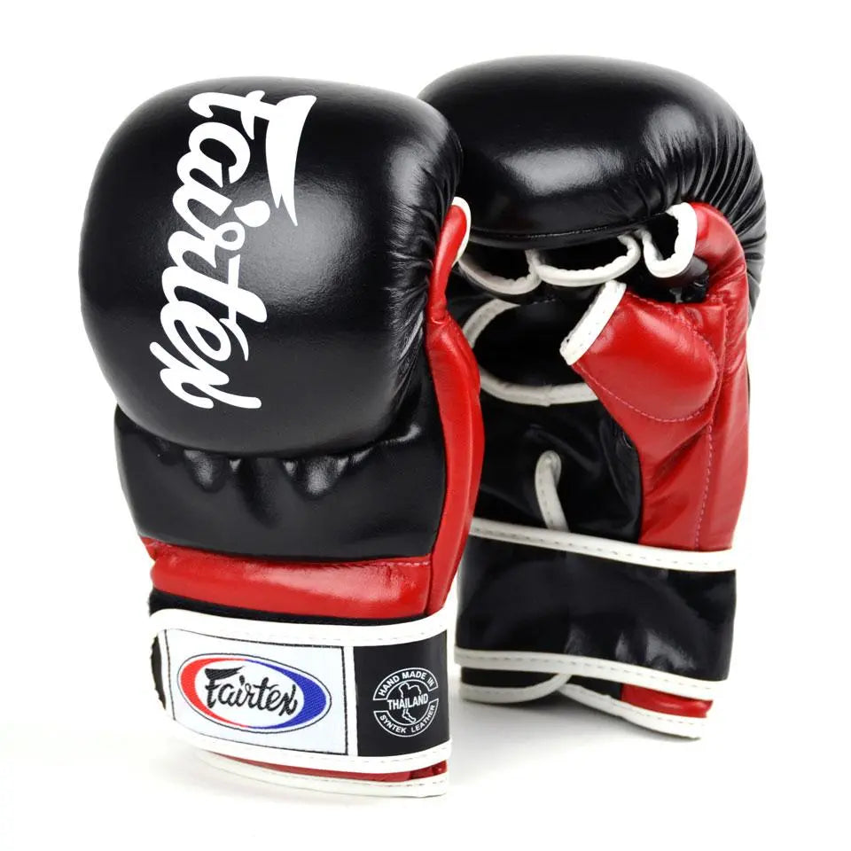 Fairtex Black-Red Super Sparring MMA Gloves - Order MMA Gloves at Fight Co